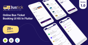 BusTick – Online Bus Ticket Booking App UI Kit in Flutter – AllDigitalCode